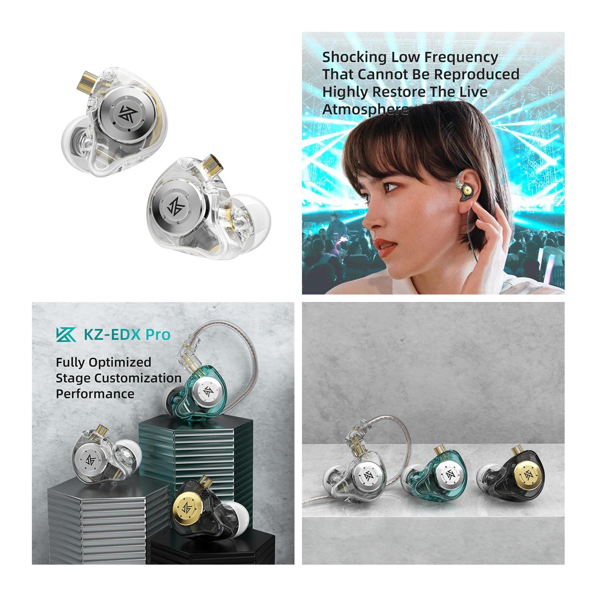 KZ EDX PRO 10mm Dual Magnetic Dynamic Earbuds with Hi-Fi Bass for ...