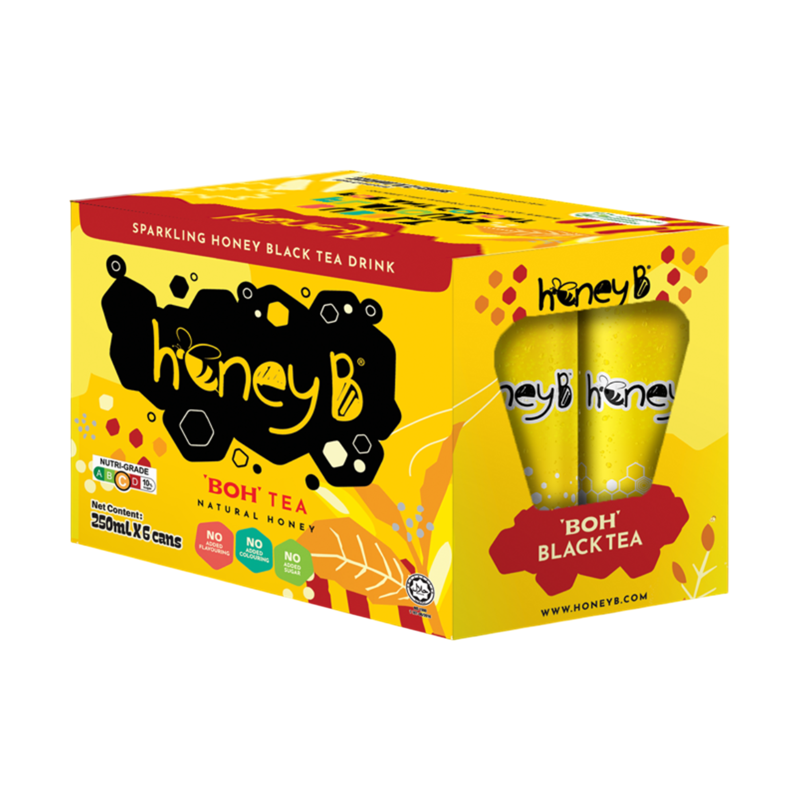 [1 Carton] HONEYB Sparkling Honey Black Tea Drink (24x250ml) | Shopee ...