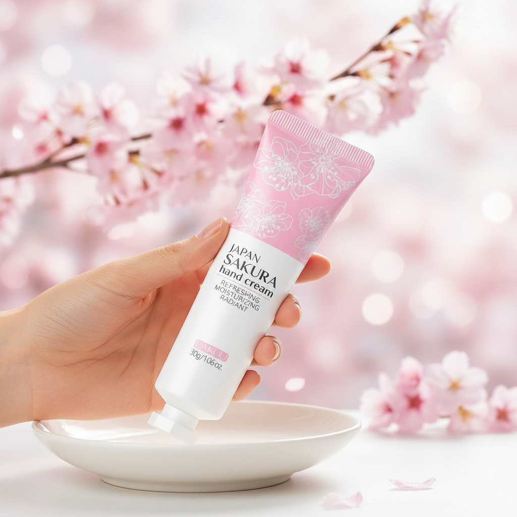 LAIKOU Japan Sakura Hand Cream Soothes Rough Skin Brightening 30g ...