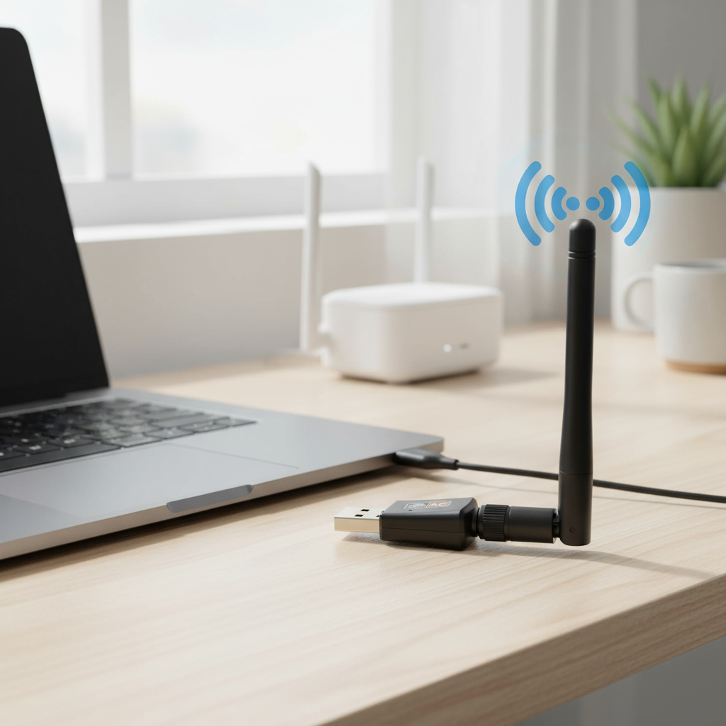 600Mbps USB WiFi Dongle, Bluetooth, Mini Wireless Adapter, Dual Band 2. ...