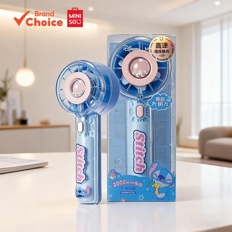 MINISO Disney Stitch Food Party Series Transparent Cooling Fan Turbo ...