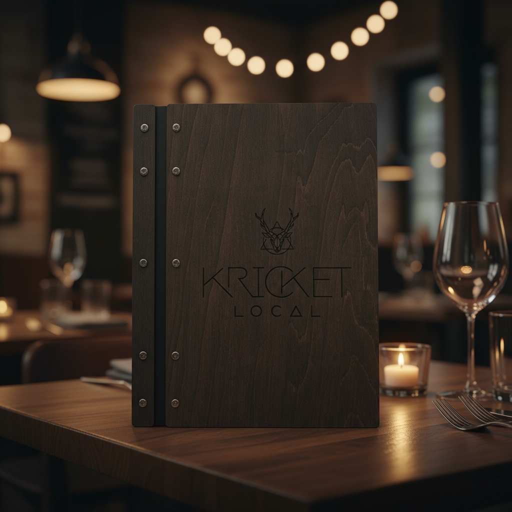 Stylish wooden menu display board, suitable for bars, restaurants ...