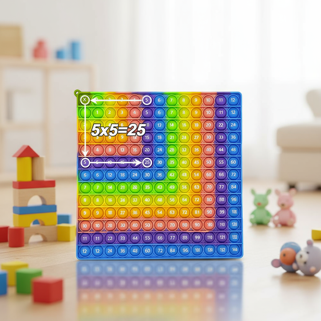 Math Manipulatives 12x12 Multiplication Board Games, Quick Push Pop ...