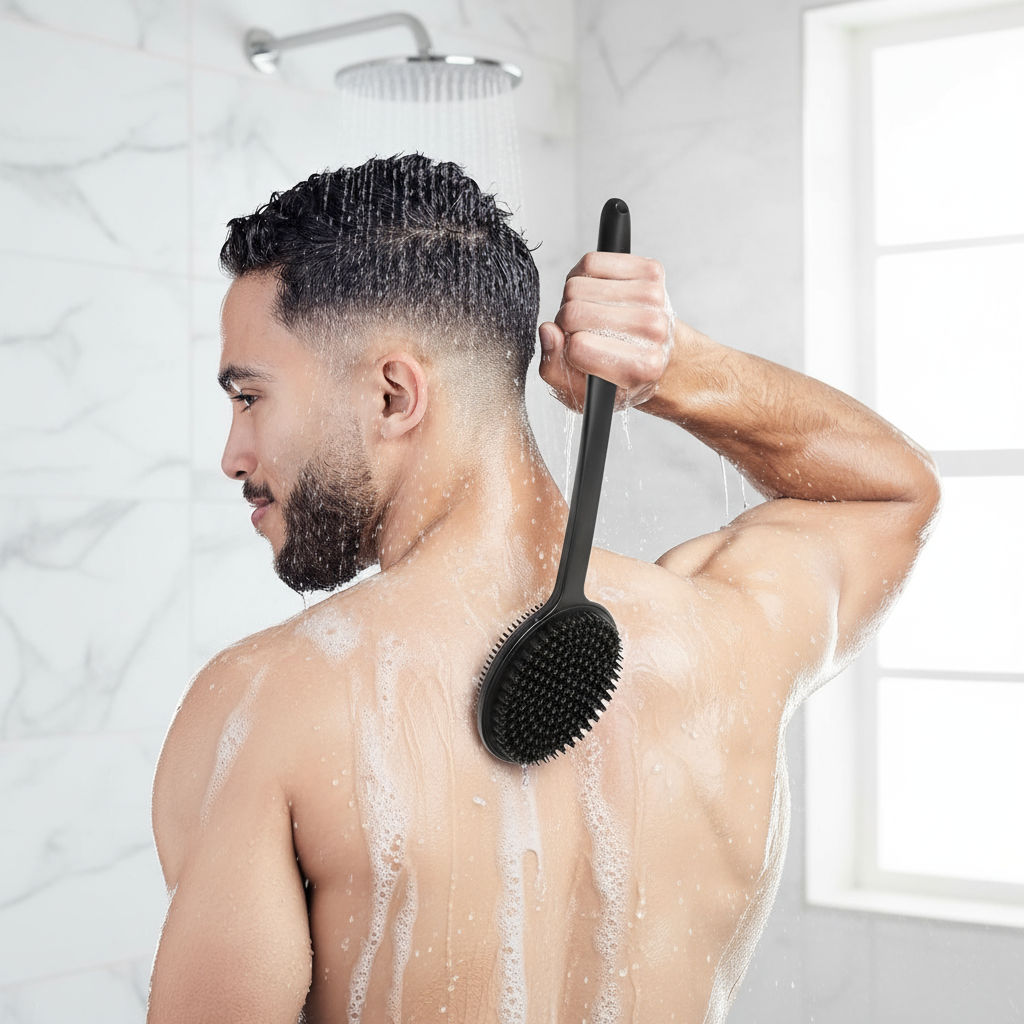 Silicone Back Scrubber with Long Handle – Double-Sided for Deep ...