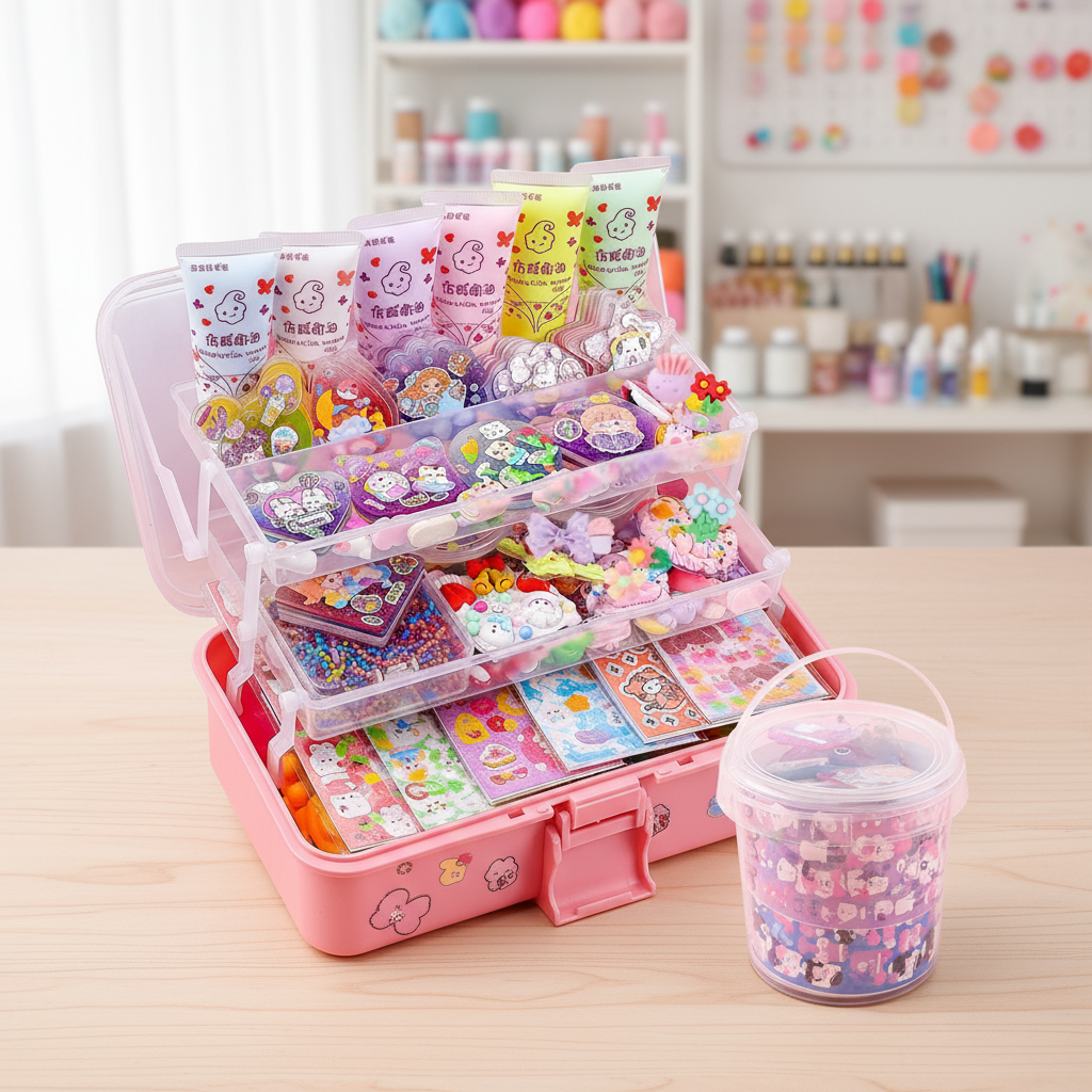 Guka DIY Phone Case Sticker Set – Cream Glue Stickers for Kids, Collage ...