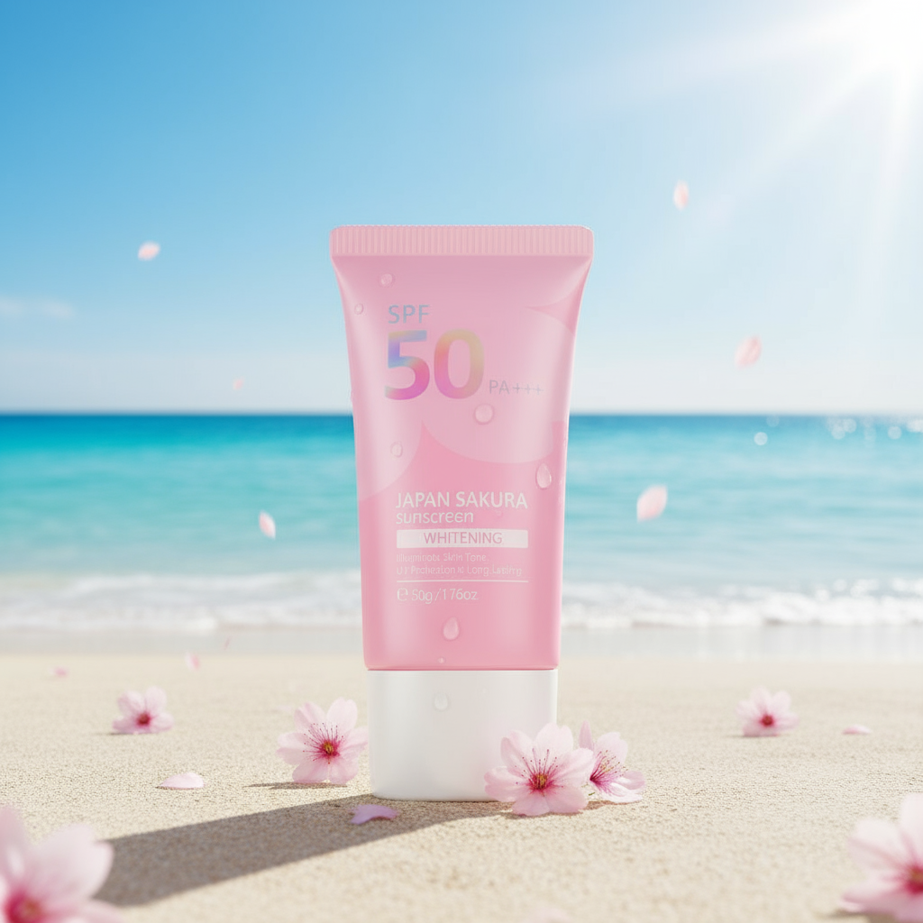 LAIKOU Japan Sakura Glowing Face Sunscreen UV Rays Shield Radiant ...
