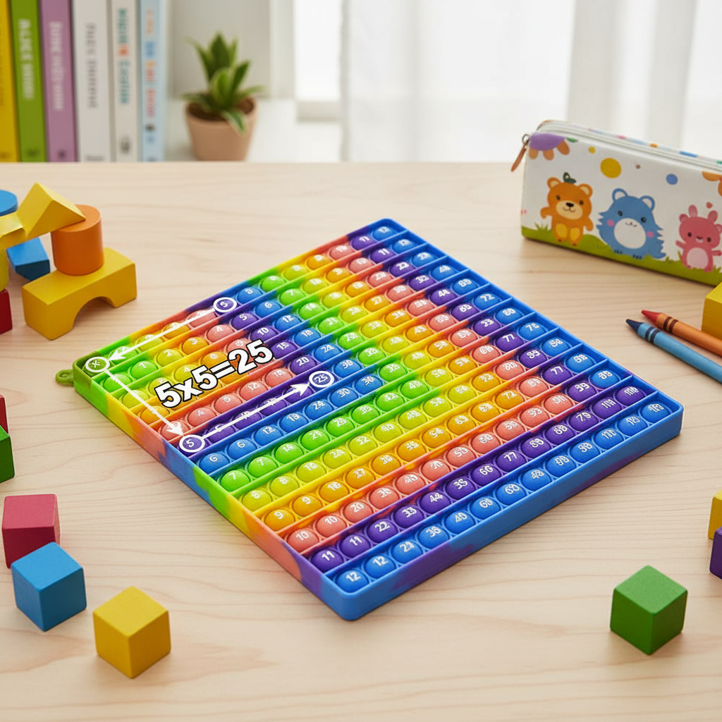 Quick Push Pop Fidget Toys 12x12 Multiplication Chart Games ...
