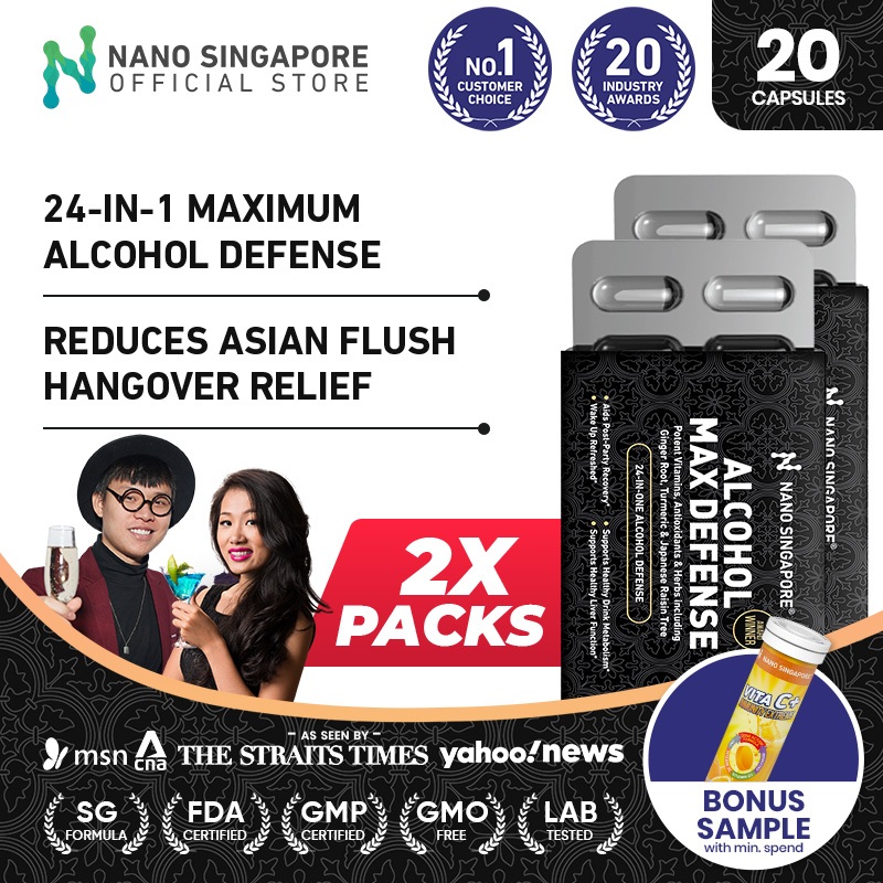 2-Pack Alcohol Max Defense Anti Hangover Pill - Drinking Aid & Headache ...