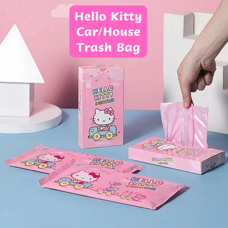 Hello Kitty Trash Bag Car Garbage Bag Thickened Color Home Vest Type ...