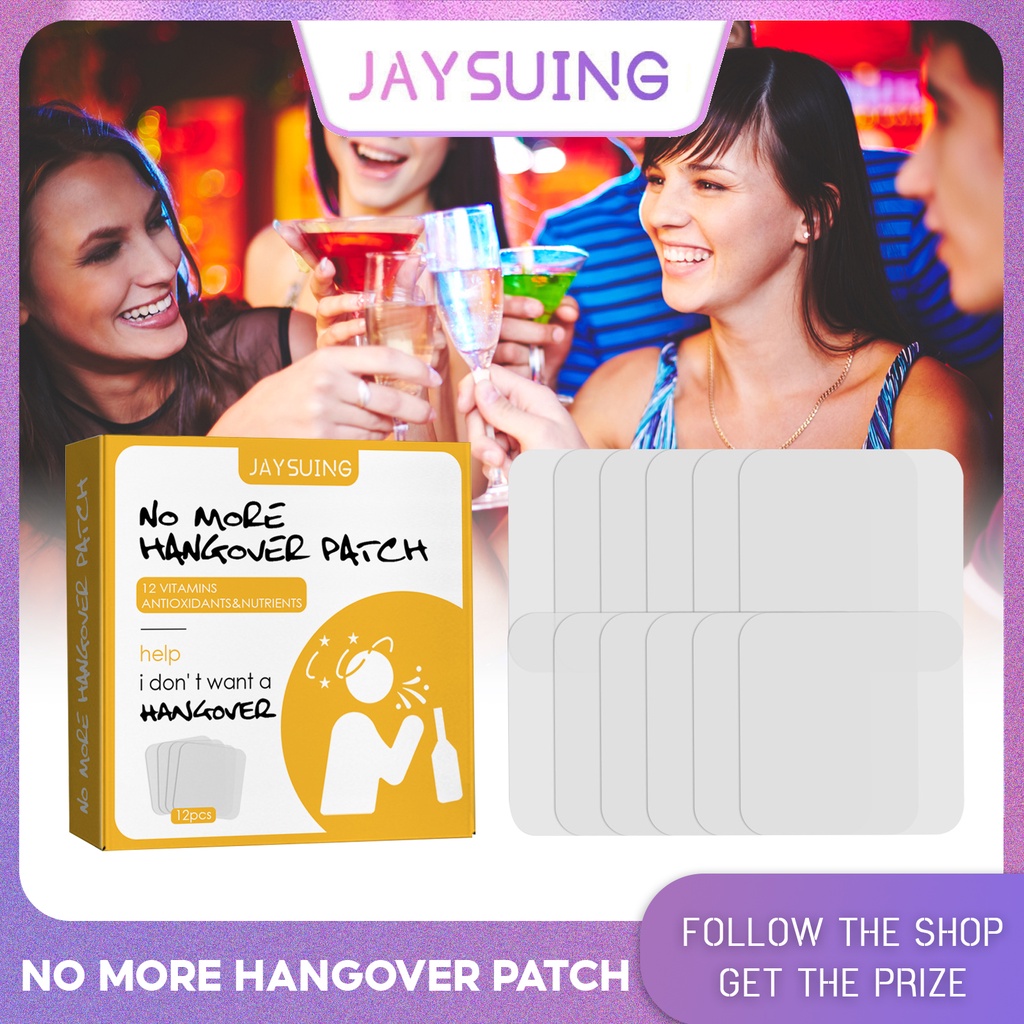 Jaysuing Hangover Patch Vitamin Anti Alcohol Stickers Relieve Discomfort After Drinking Reduce ...