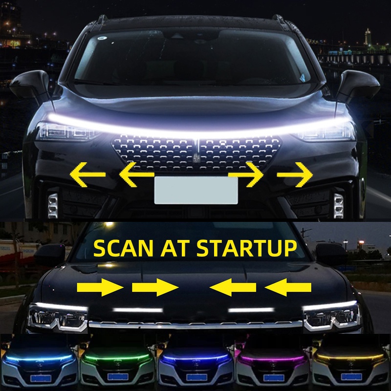 12v Car led strip light sweep from for hood strip flexible lamp ...