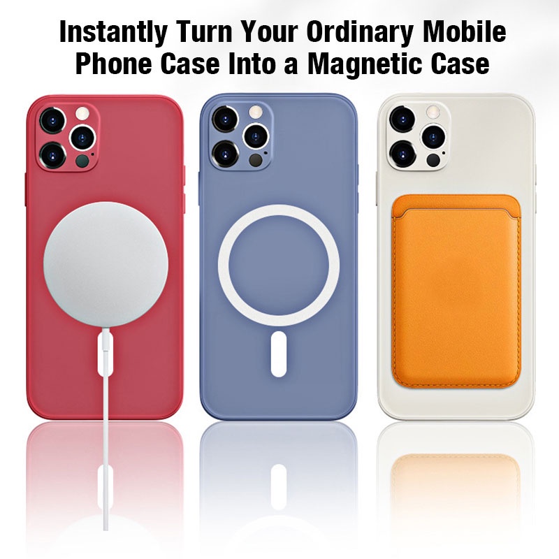 HdoorLink 1/2/4/6PCS Magnet Circle Sticker for Mag/Safe Magnetic Mobile ...