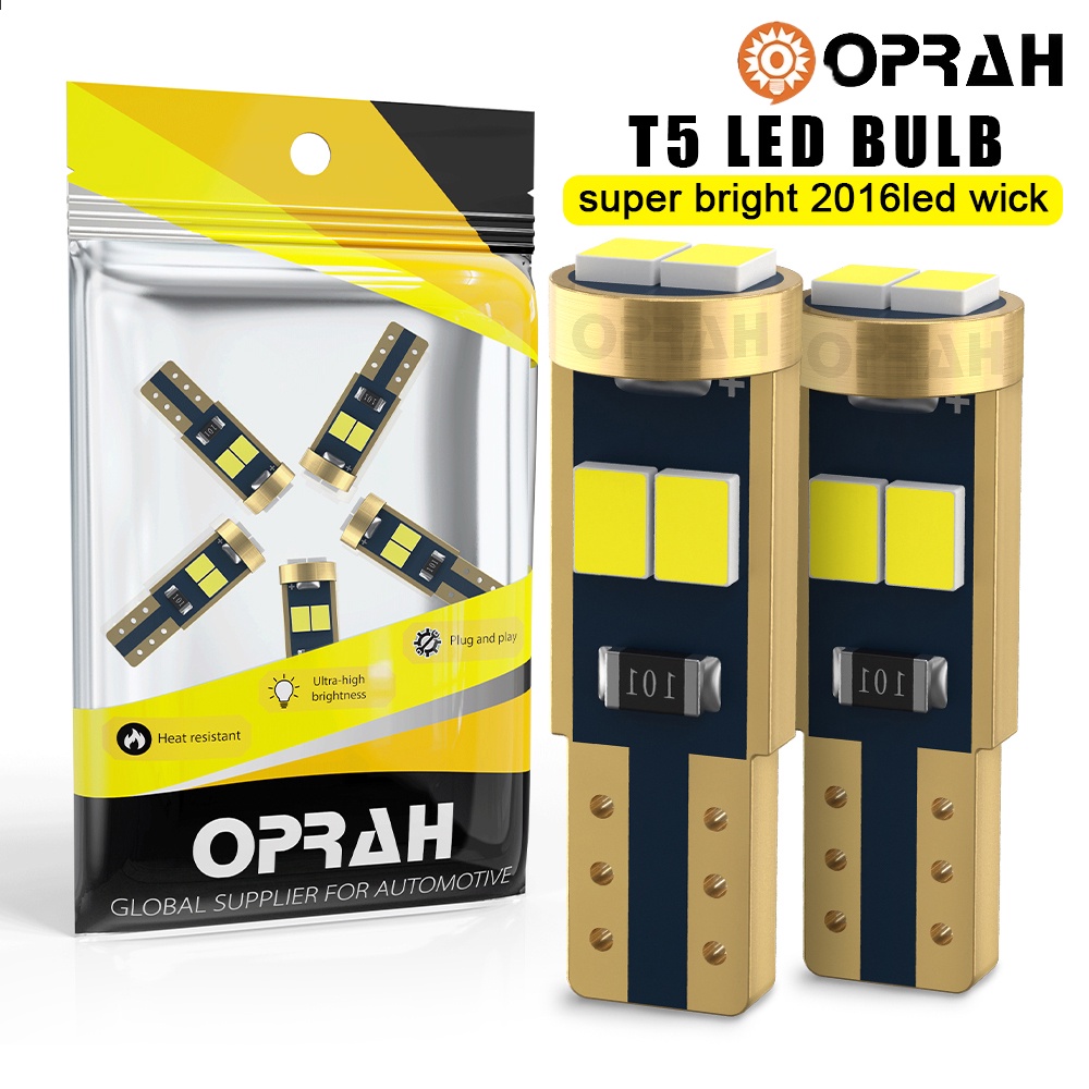 [Ready Stock] 2PCS T5 Super Bright LED Bulb W3W Car Interior Light 2016 ...
