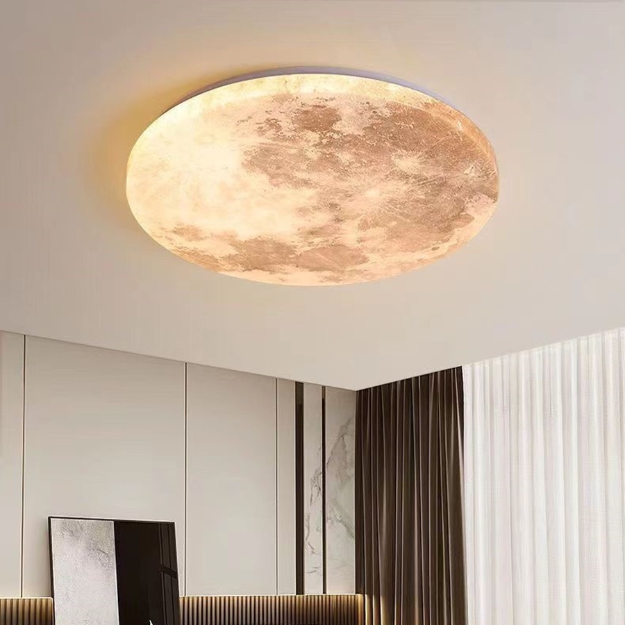 Moon Ceiling Lamp,LED Creative Lunar Light,Bedroom Children's Room ...