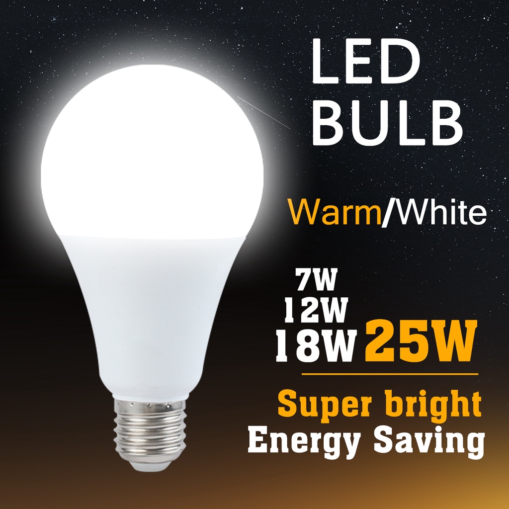7/12/18/25W White/Warm LED Bulb E27 Led Light Bulb Original High ...
