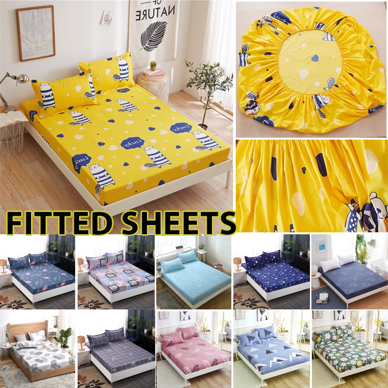 Home Bedsheet Set/Bed Sheet/fitted sheet/Single/Super Single/Queen/King ...