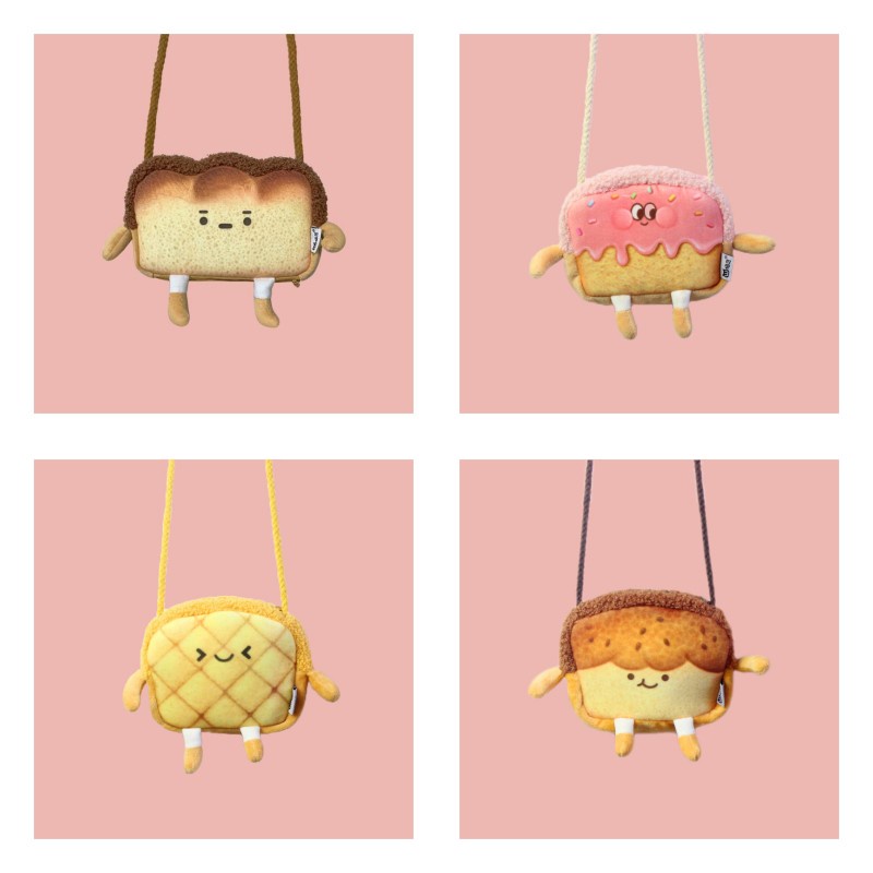 Toast Cute Coin Purse Small Mini Wallet Cosmetic Bag Card Holder ...
