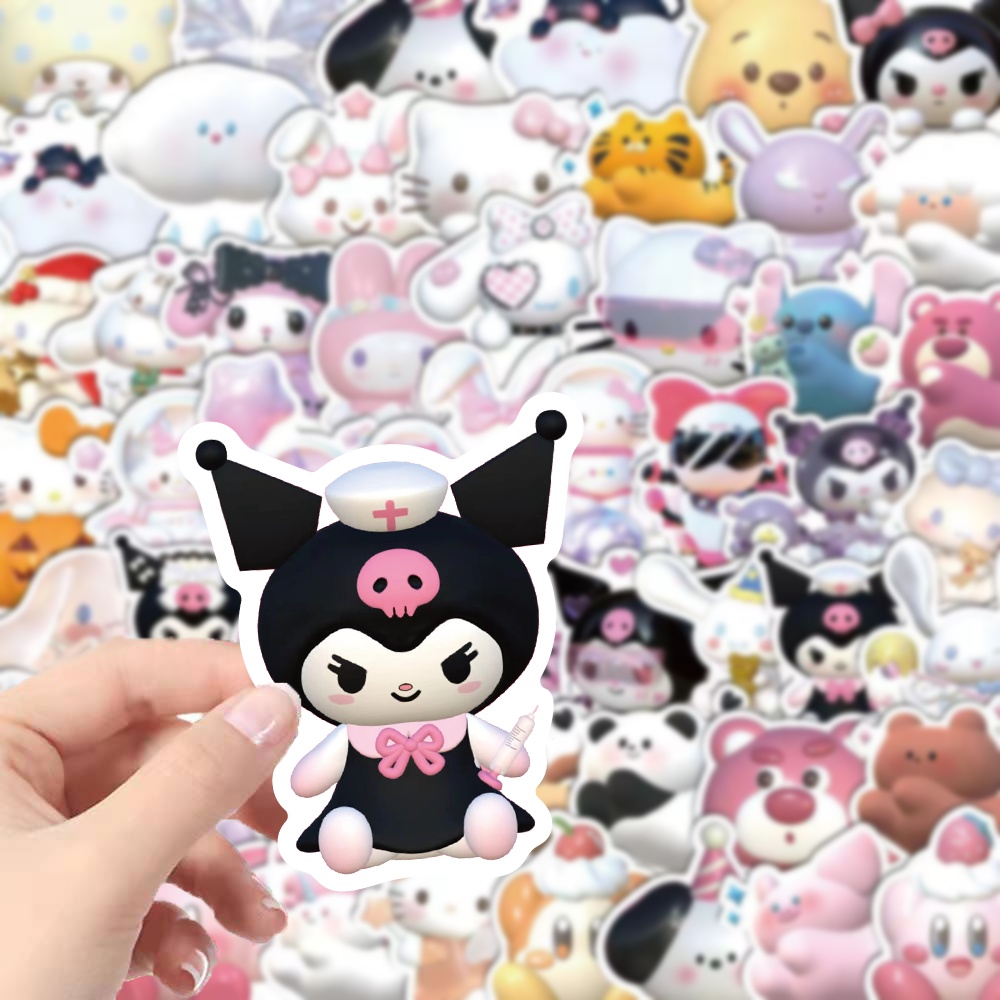 51pcs 3D Avatar Sanrio Sticker Cartoon Cute Girl DIY Decorative ...