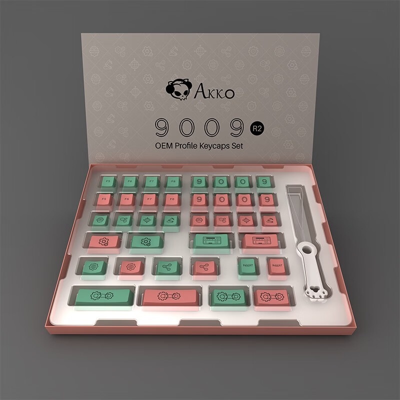 AKKO 9009 Retro Keycaps OEM Profile PBT 38 Keys Set + Cute Key Puller ...