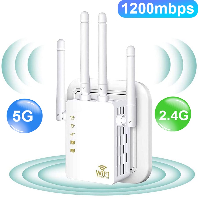 5 Ghz WIFI Extender Wireless Wi-Fi Booster Repeater 1200Mbps Network Amplifier 802.11ac Long ...