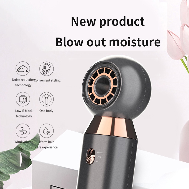 800W Portable Leafless Hair Dryer Strong Wind 370g Mini Lightweight ...