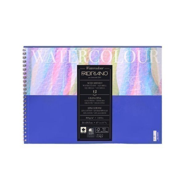 Fabriano Studio Drawing Paper Size 21x29.7cm 300 Gsm Semi-Coarse (12 ...