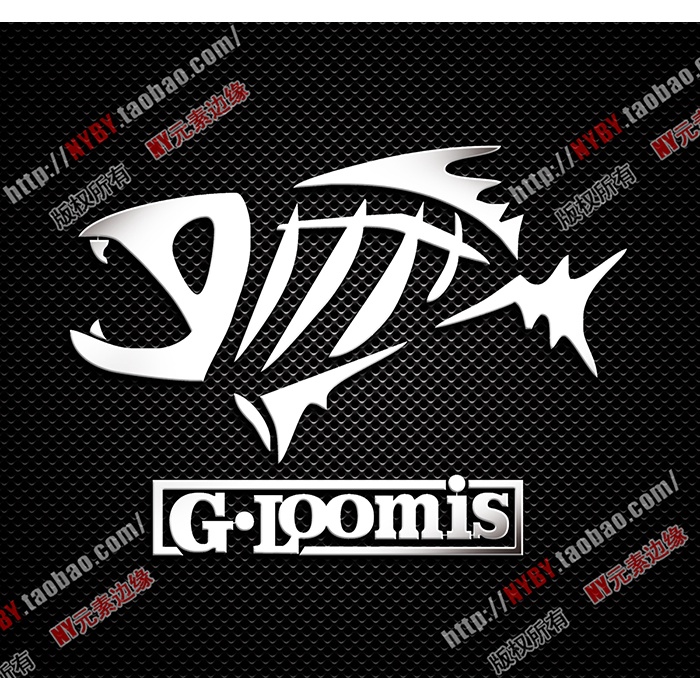 G.loomis Fish Bone Ultimate Fishing LOGO Fishing Metal Sticker Mobile ...