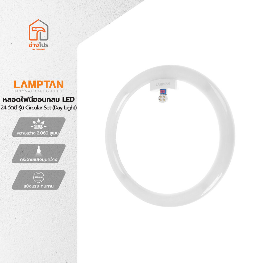 LAMPTAN Round LED Bulb 24 Watt Circular Set (Day Light) |ZWF| | Shopee ...