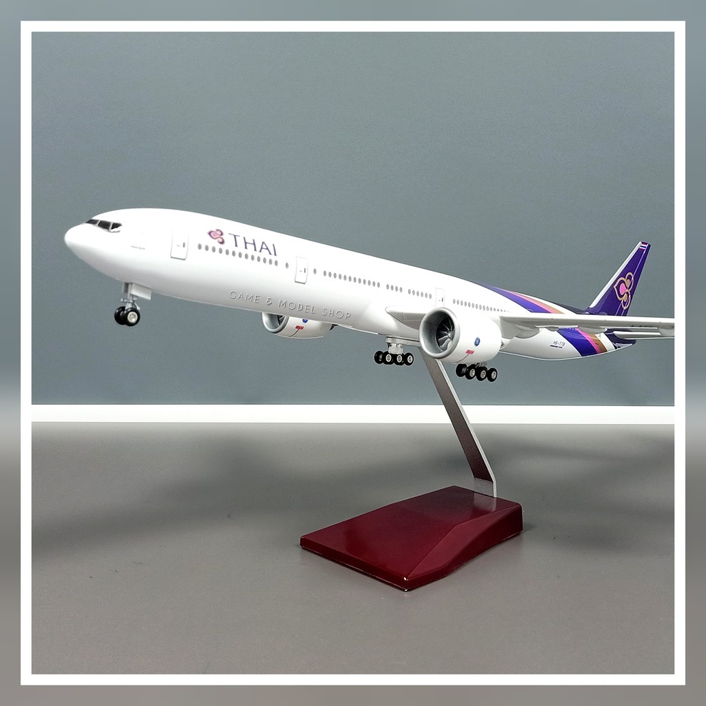 Boeing 777 Thai Airways Plane Model 46 Cm Long Scale 1:157 (With Light ...