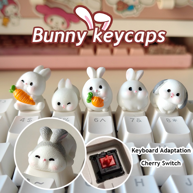 Bunny Cartoon Keycap Mechanical Keyboard Dedicated esc Decoration ...