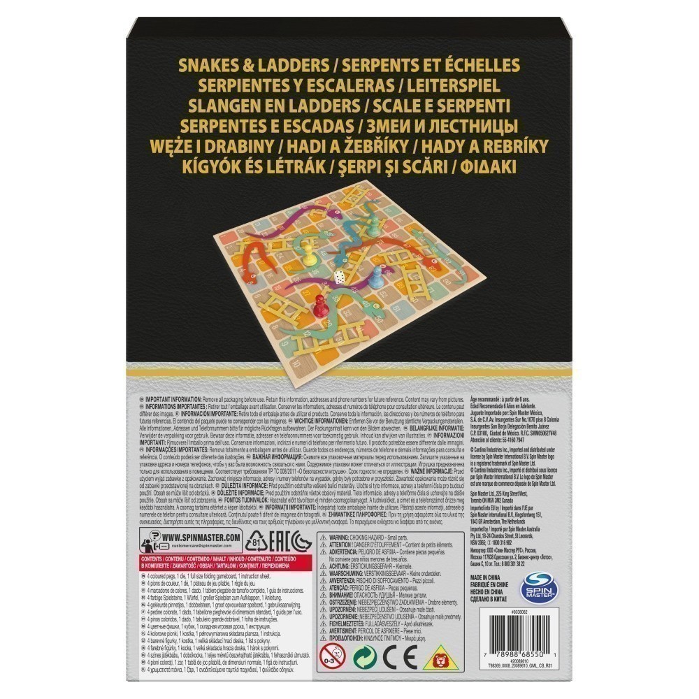 Cardinal Snakes And Ladders Snake Game Board | Shopee Singapore