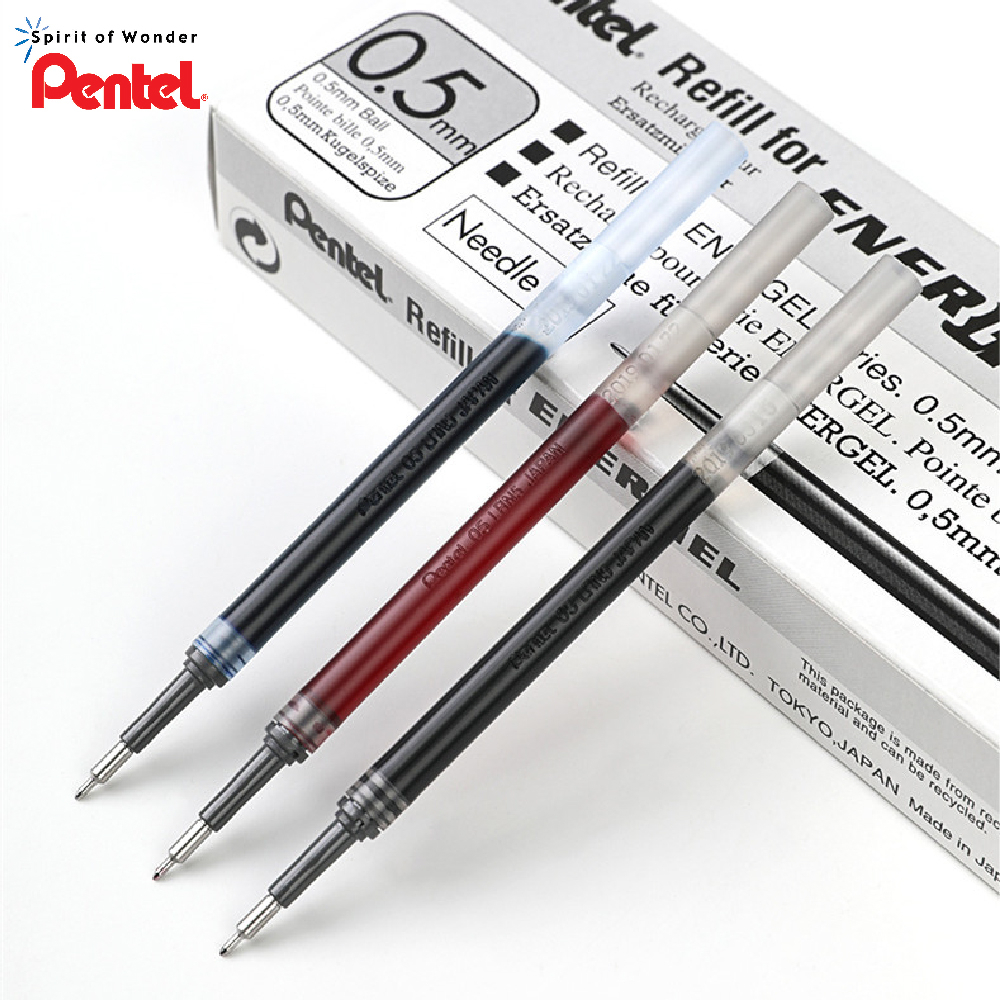[Dozen] Pentel Energel Pen Refill Size 0.5 0.7 1.0 mm. Model LRN5 LR7 ...