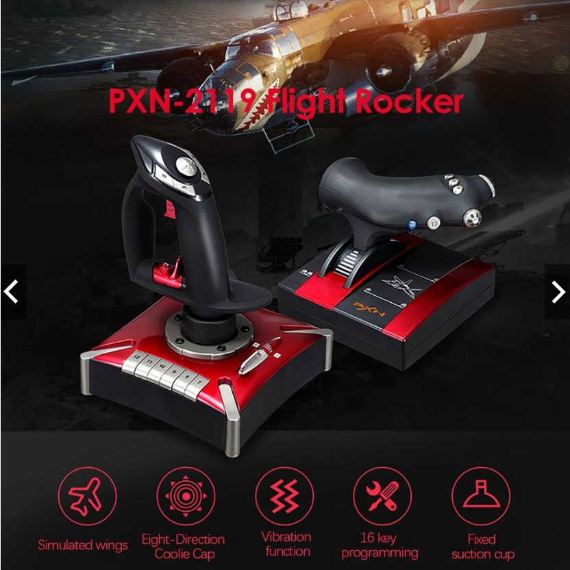 PXN-2119II Flying Rocker Flight Gaming Stick Joystick Game Control USB ...