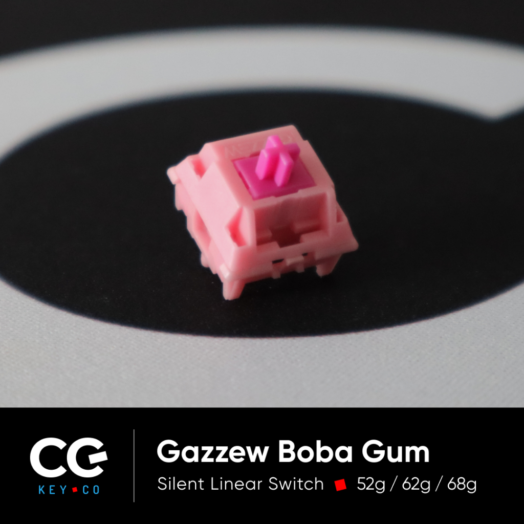 Gazzew Boba Gum Slient Linear Switch RGB bobagum One-Stroke Light Silent Most Quiet Keyboard ...