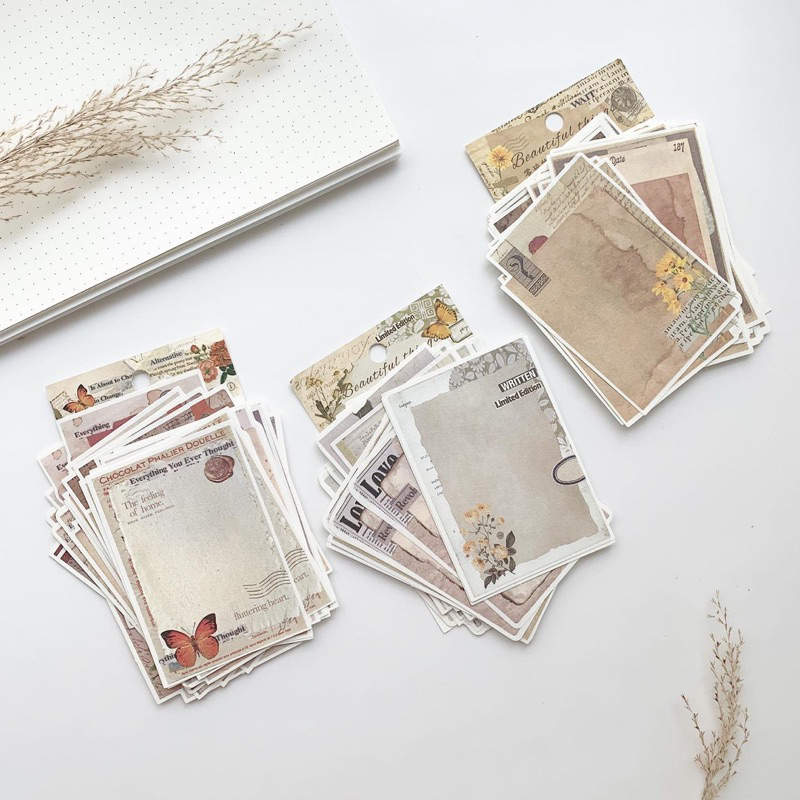 Old Vintage Note Paper No Glue Beautiful Pattern | Shopee Singapore