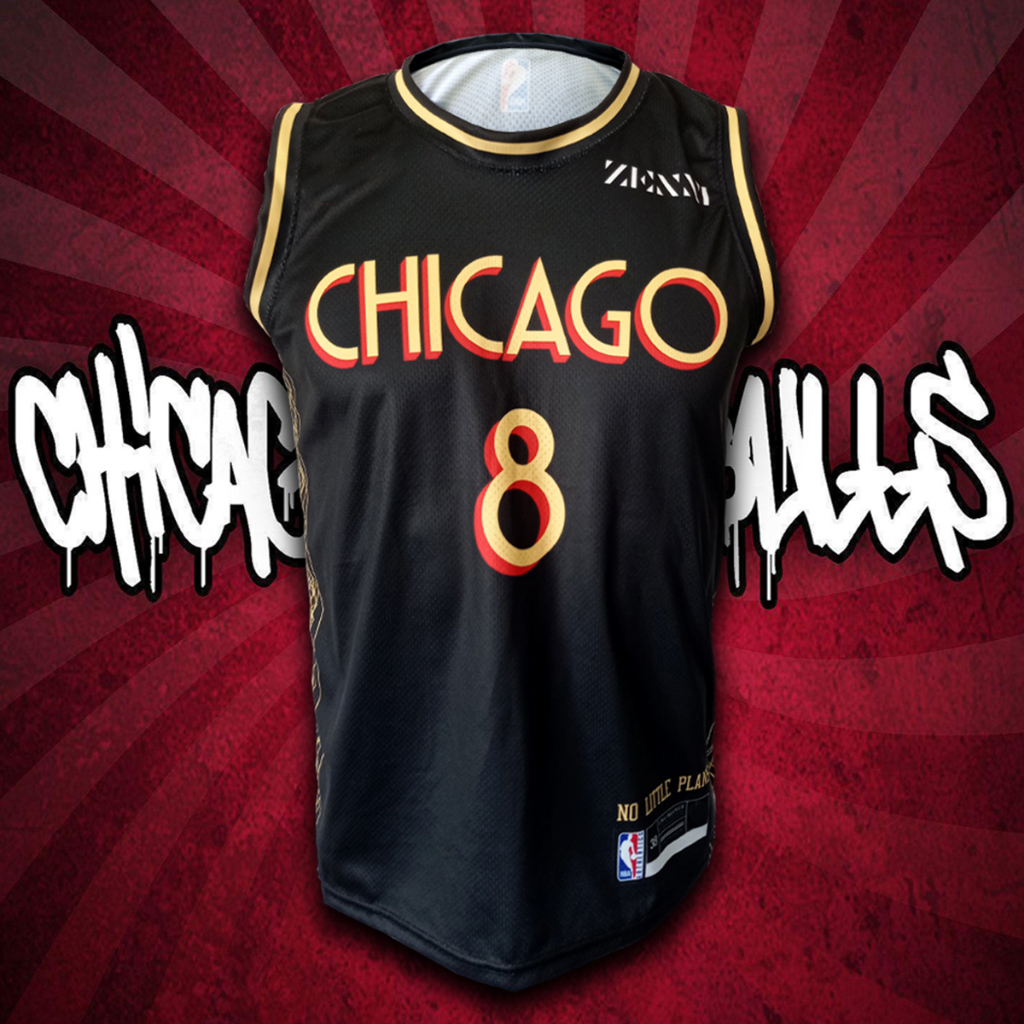 Basketball Jersey NBA Chicago Bulls BK0020 City Edition Size S-5XL ...