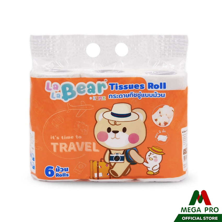 Megapro-LaLa Bear Tissue Roll 2 Ply Thick 6 Rolls Pack: 1 Pack | Shopee ...