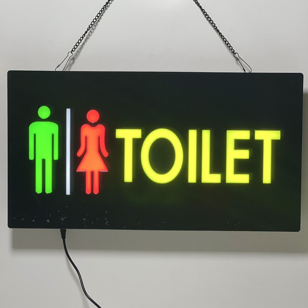 Led TOILET Sign Male Female Waterproof Light Rainproof | Shopee Singapore