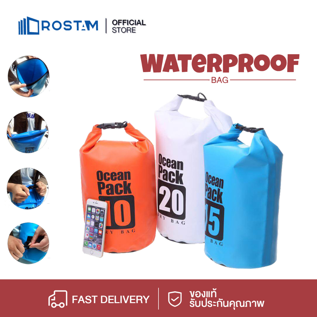 Waterproof Bag Ocean pack Capacity 5L 10L 20L 30L Pvc Fabric With Bag ...