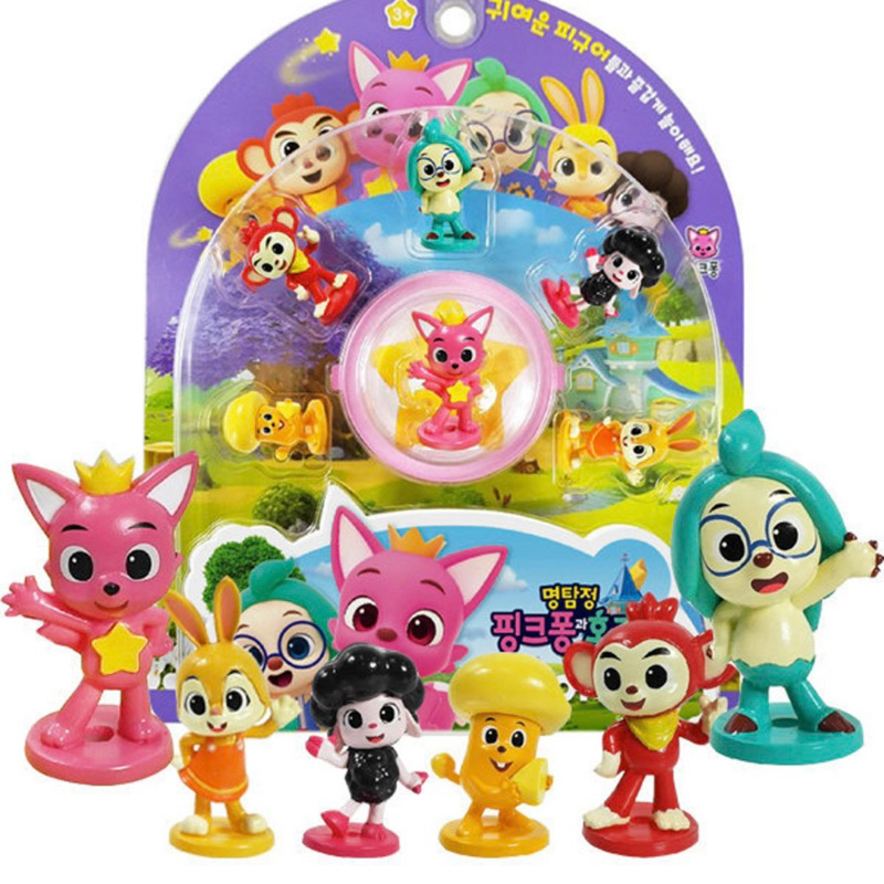 : Mini Model Character Pinkfong and friend Toy | Shopee Singapore