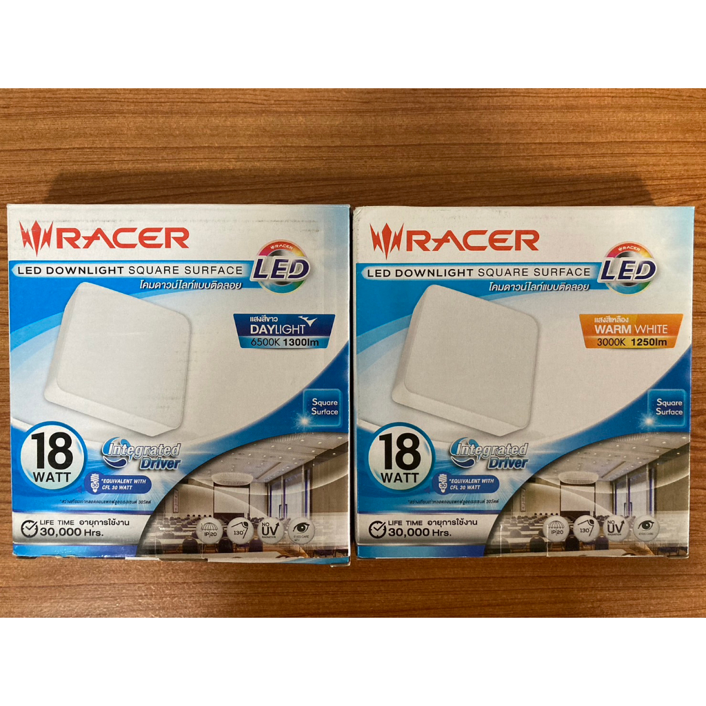 SQUARE SURFACE DOWNLIGHT Stick LED 18w (White Light Yellow Light ...