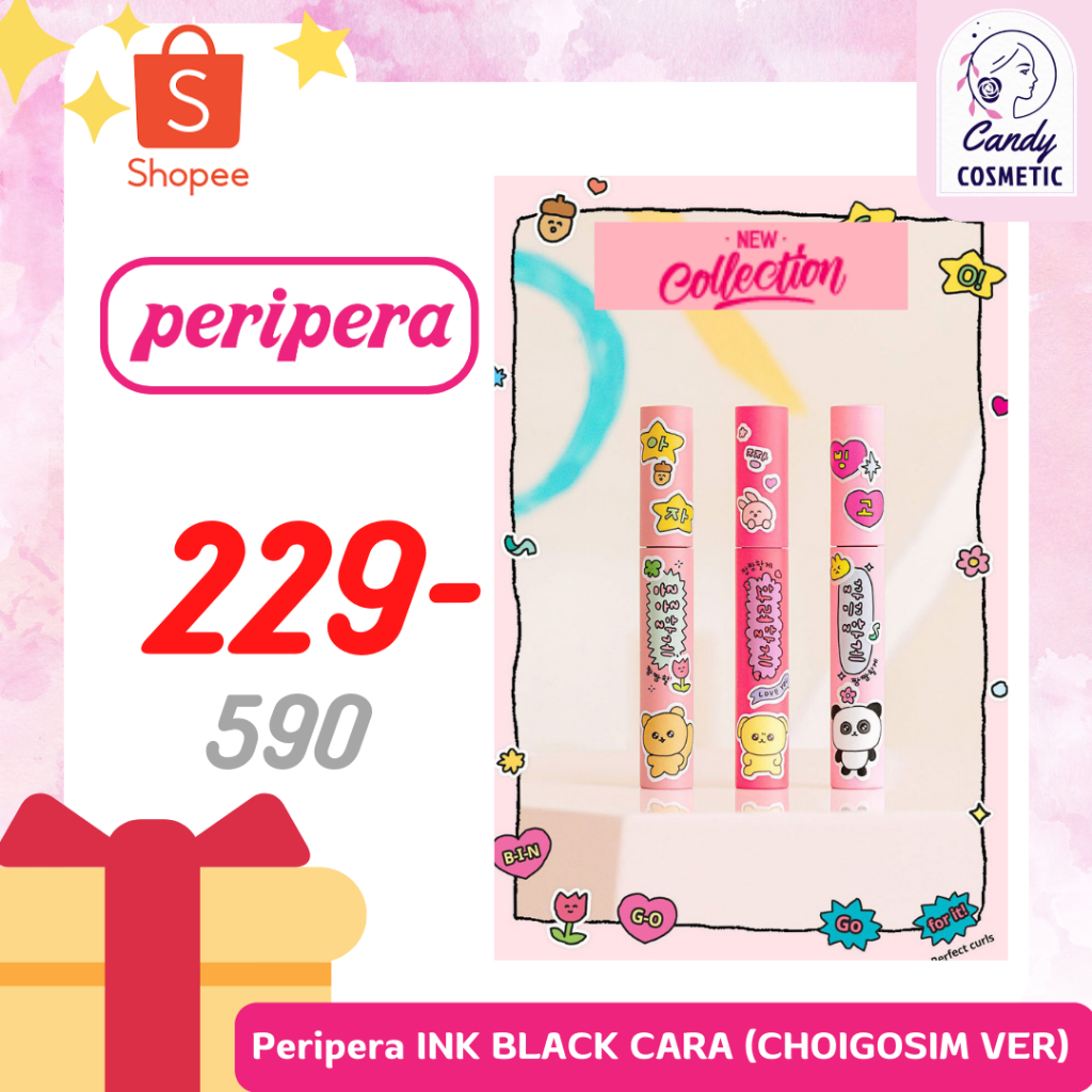 Peripera INK BLACK CARA (CHOIGOSIM VER) Eyelash Mascara Helps Curl And ...