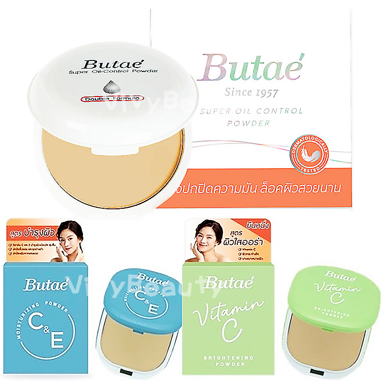 Butae Super Oil-Control Powder Double Formula Pressed C&E Vitamin C ...
