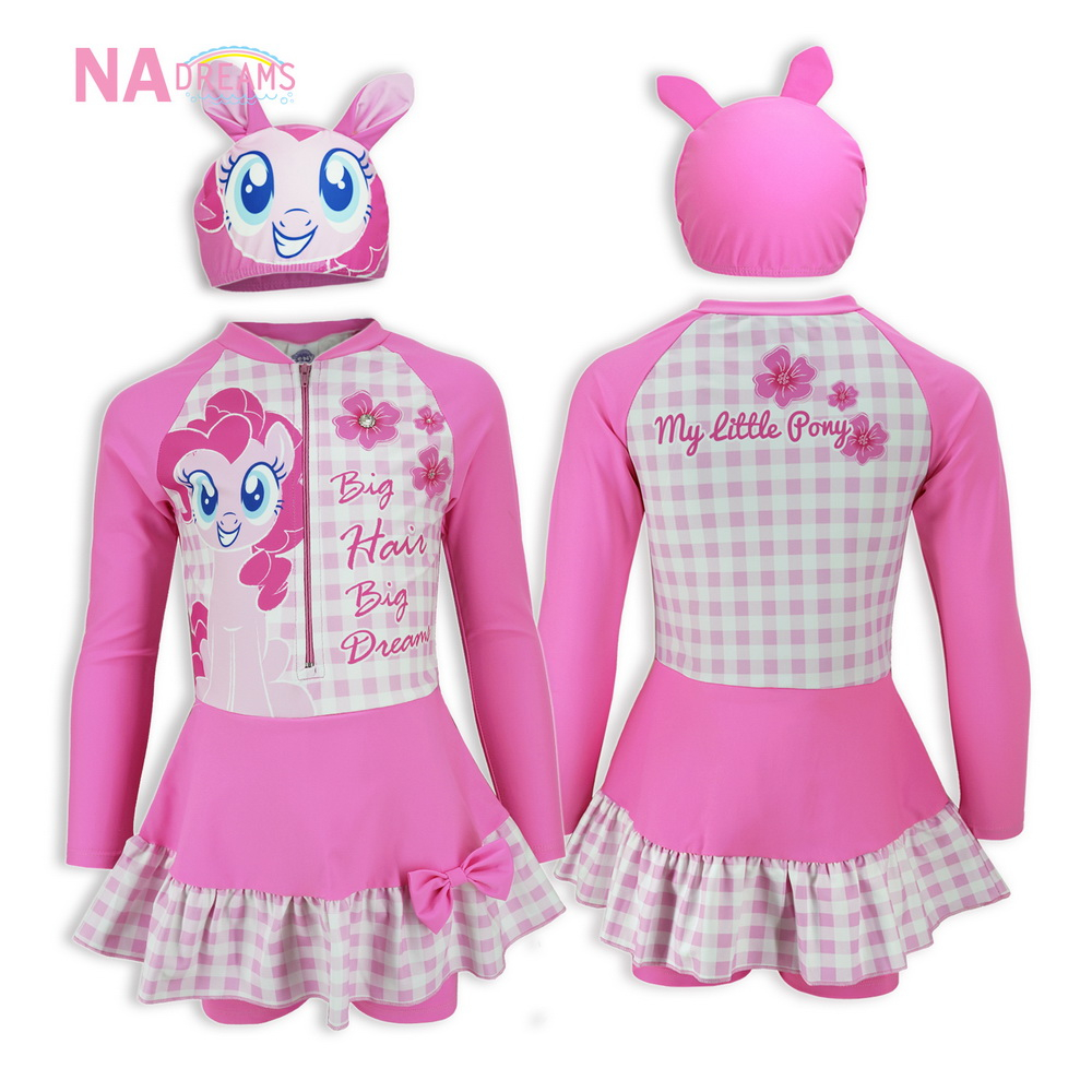 My Little PONY Girls Swimwear With Swim Cap And Swimsuit Bag. Cartoon ...
