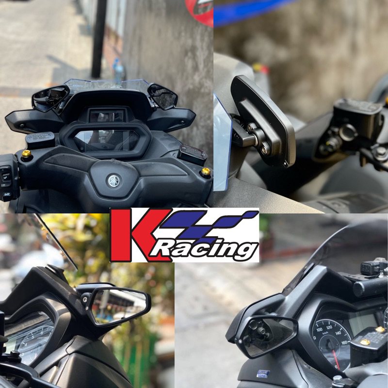 Power racing Mirror Kit With A Set Of Bolts Convert To The Side Of The ...