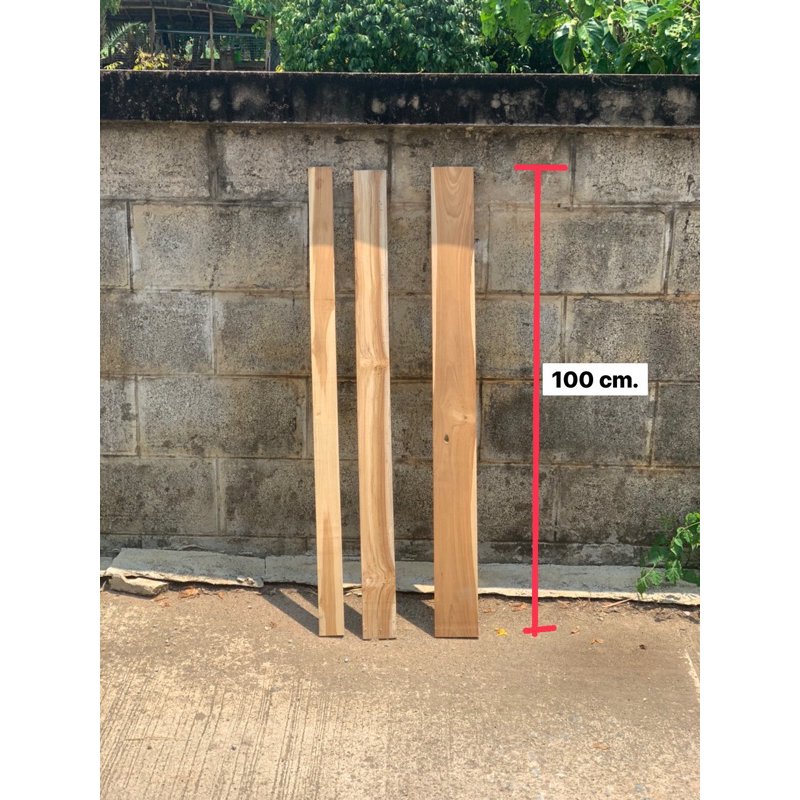 Teak Wood Sheet 2 Sides Plank 1 Meter Long Diy | Shopee Singapore