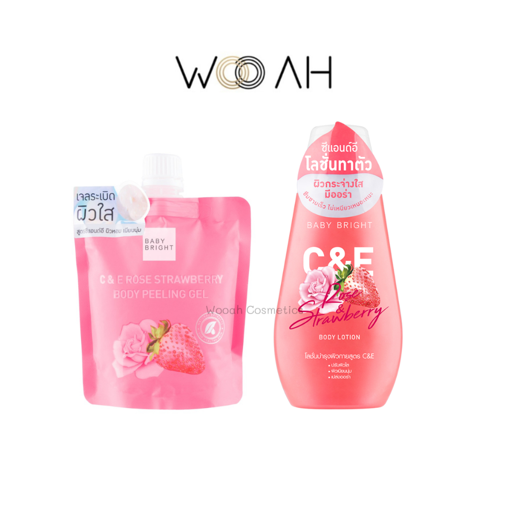 BABY BRIGHT C&E Rose Strawberry Body Peeling Gel/Lotion/Leg Skin ...