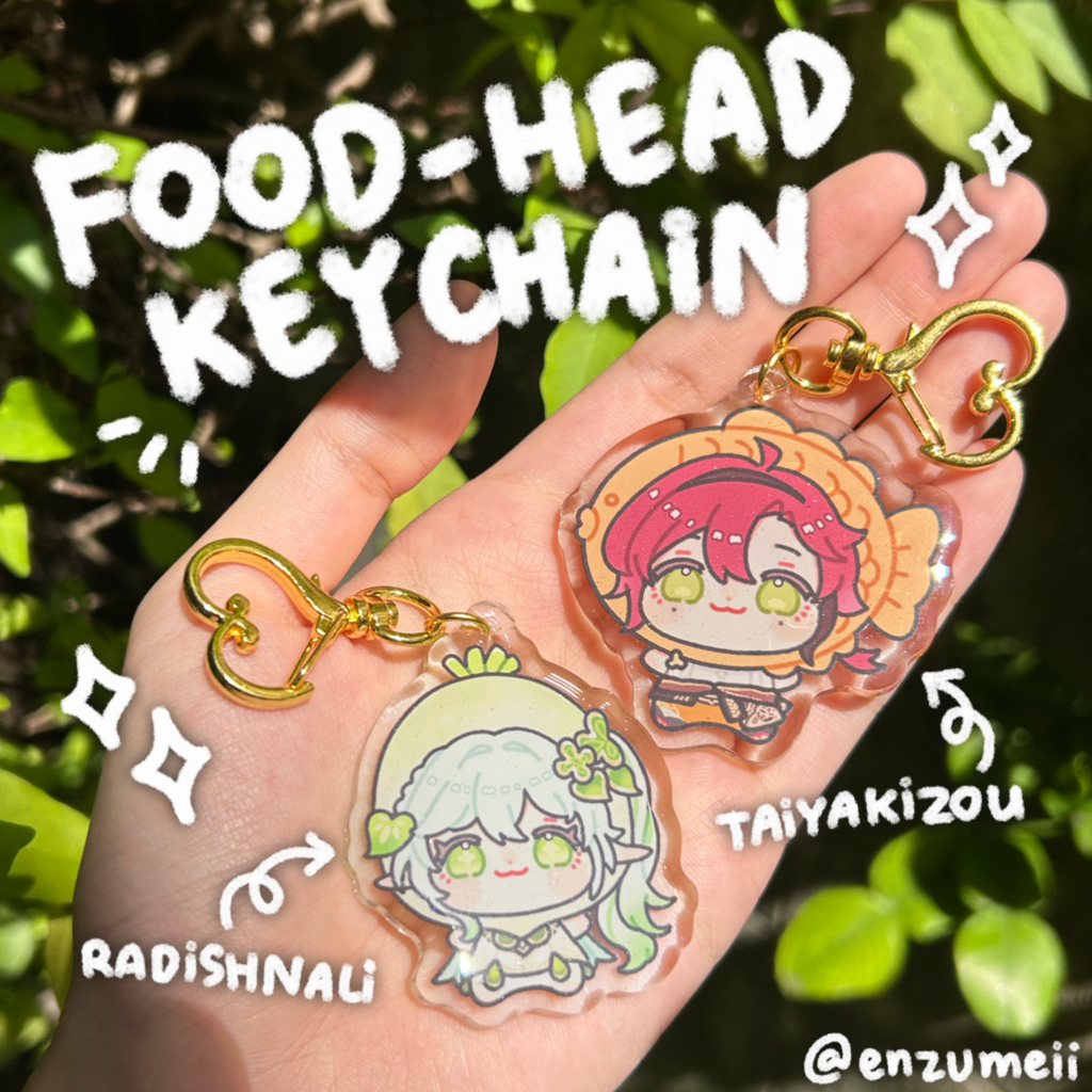 Enzumeii Genshin Impact: Food-head Epoxy Acrylic Keychains | Shopee ...
