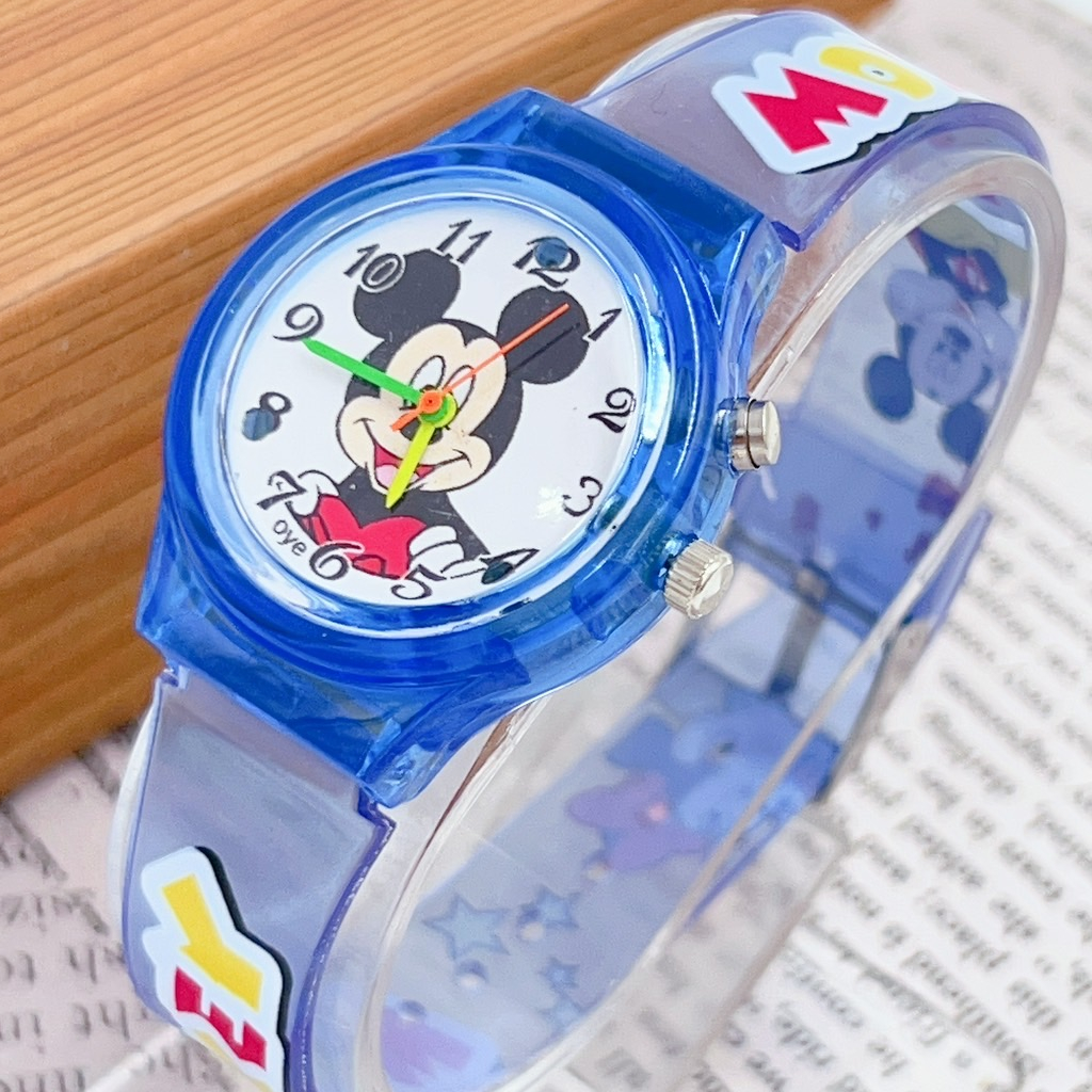 Mickey Mouse Kids Watch Resin Rubber Strap With Light And Sound ...
