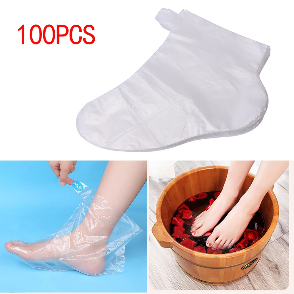 Disposable Clear Plastic Socks For 100 Pieces Disposable Socks | Shopee ...
